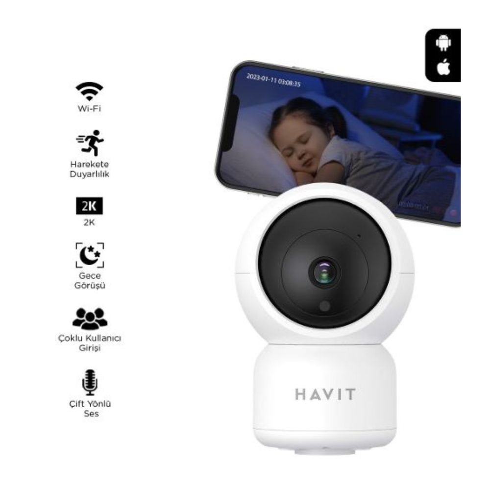 Havit Ipc30 Smart 360° 2K Night Vision IP Camera Home Camera - Petracom ...